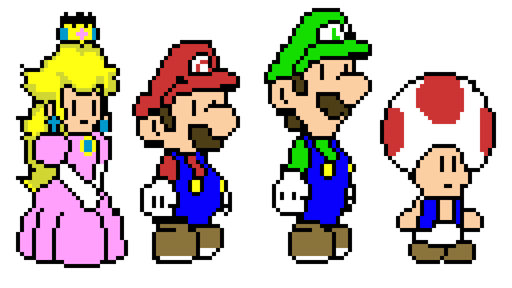 Editing Paper Mario - Free online pixel art drawing tool - Pixilart