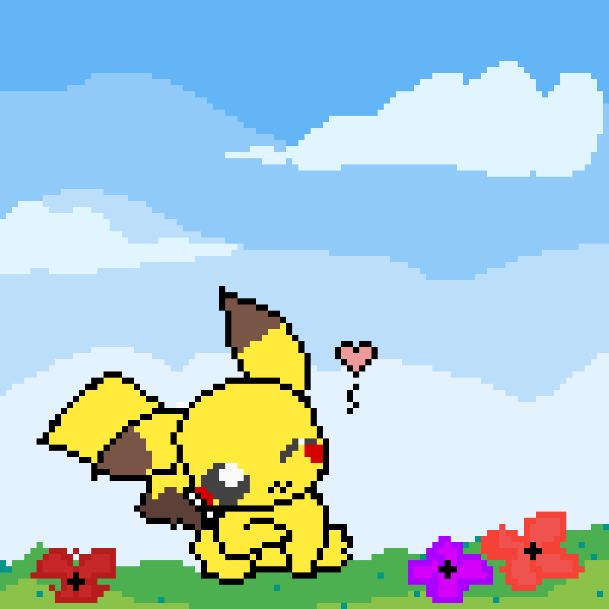 Pixilart - Pickachu :) by EmmaRed2482