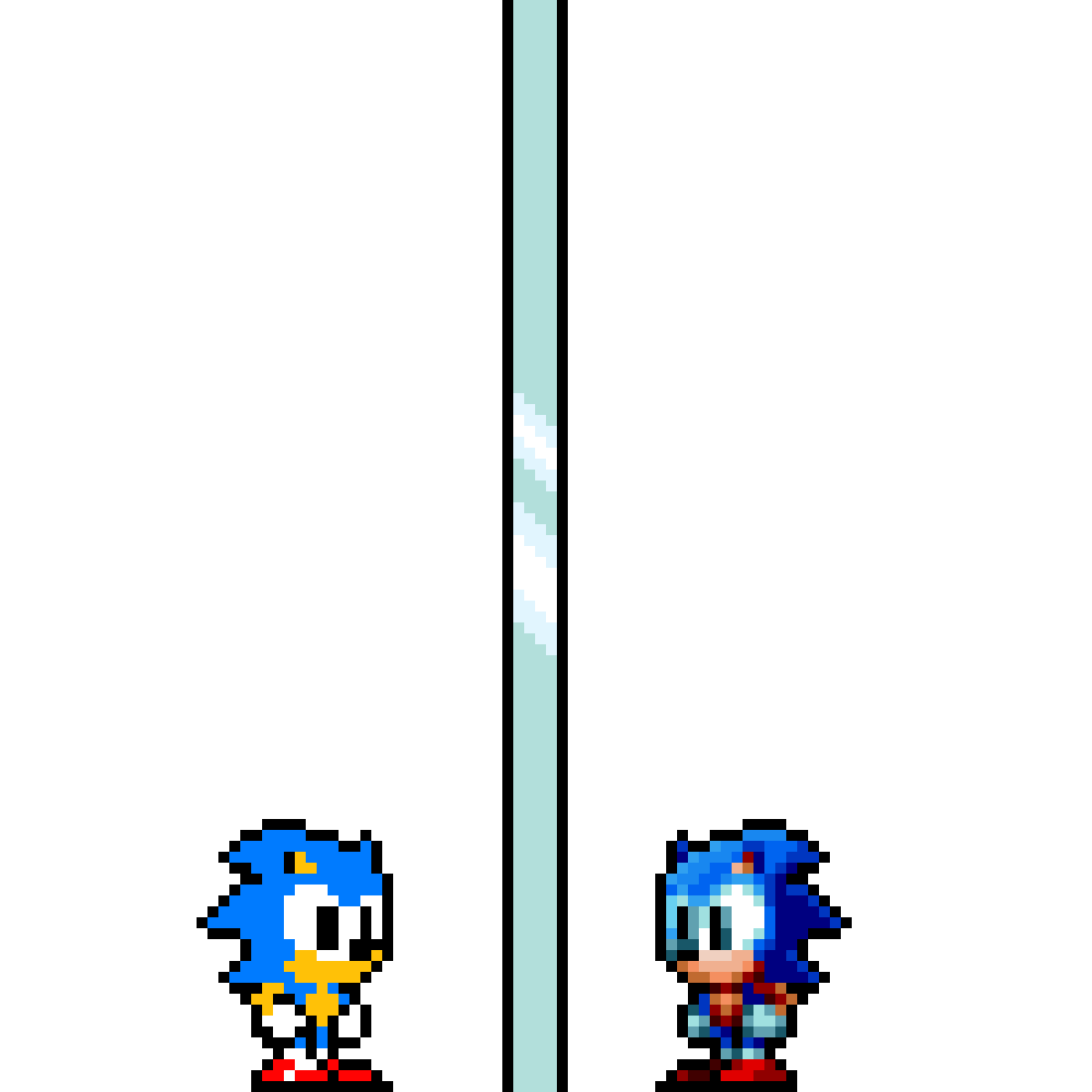 Pixilart - chibi sonic looking into a high quality mirror by ...