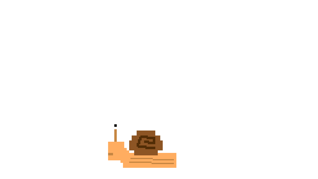Pixilart - pixel art snail by Anonymous