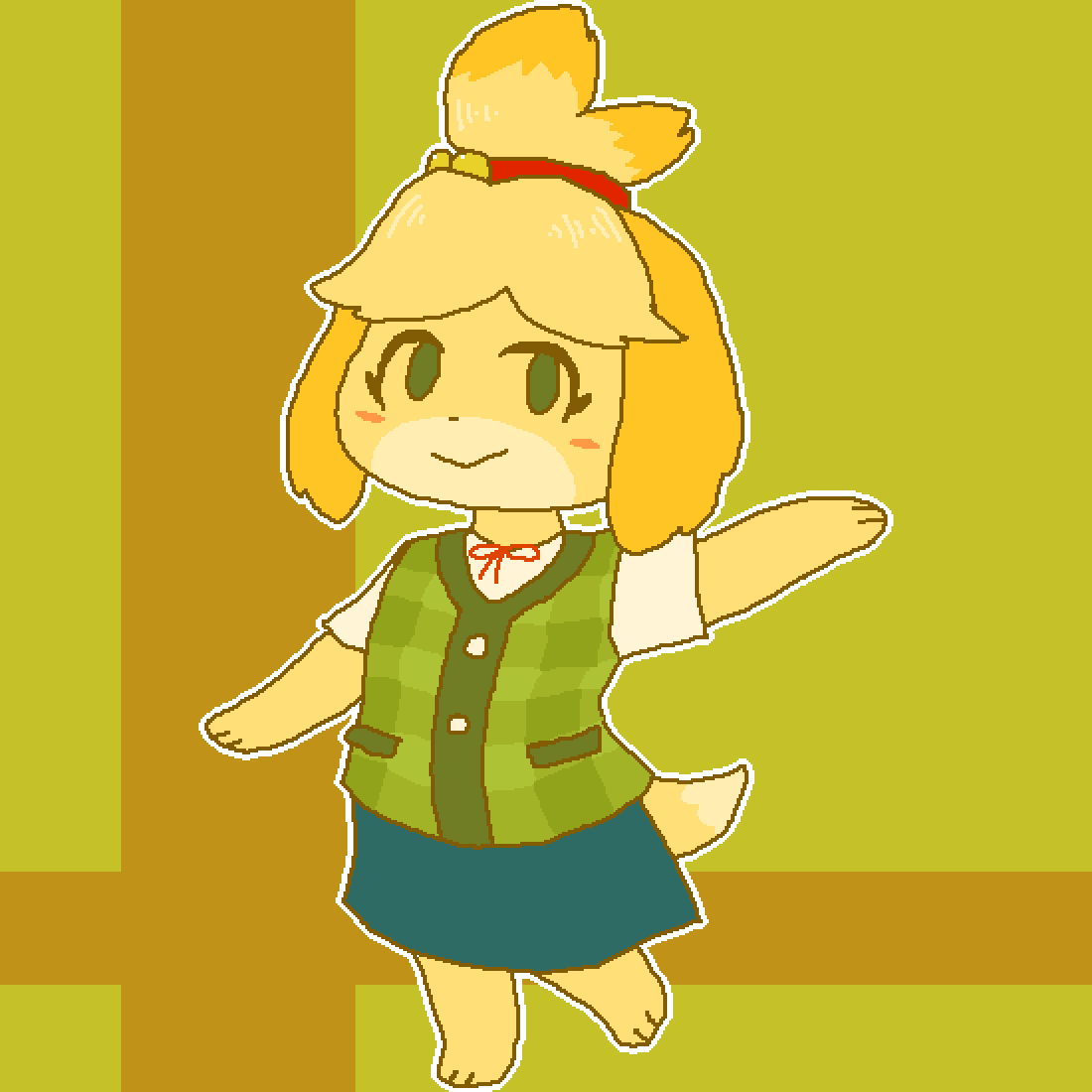Pixilart - #68 Isabelle - SSBU by Dopey-Dragonite
