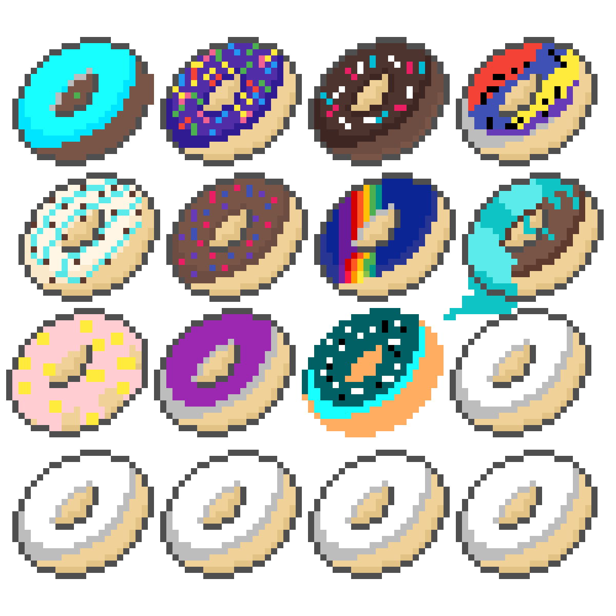 Editing donuts - Free online pixel art drawing tool - Pixilart