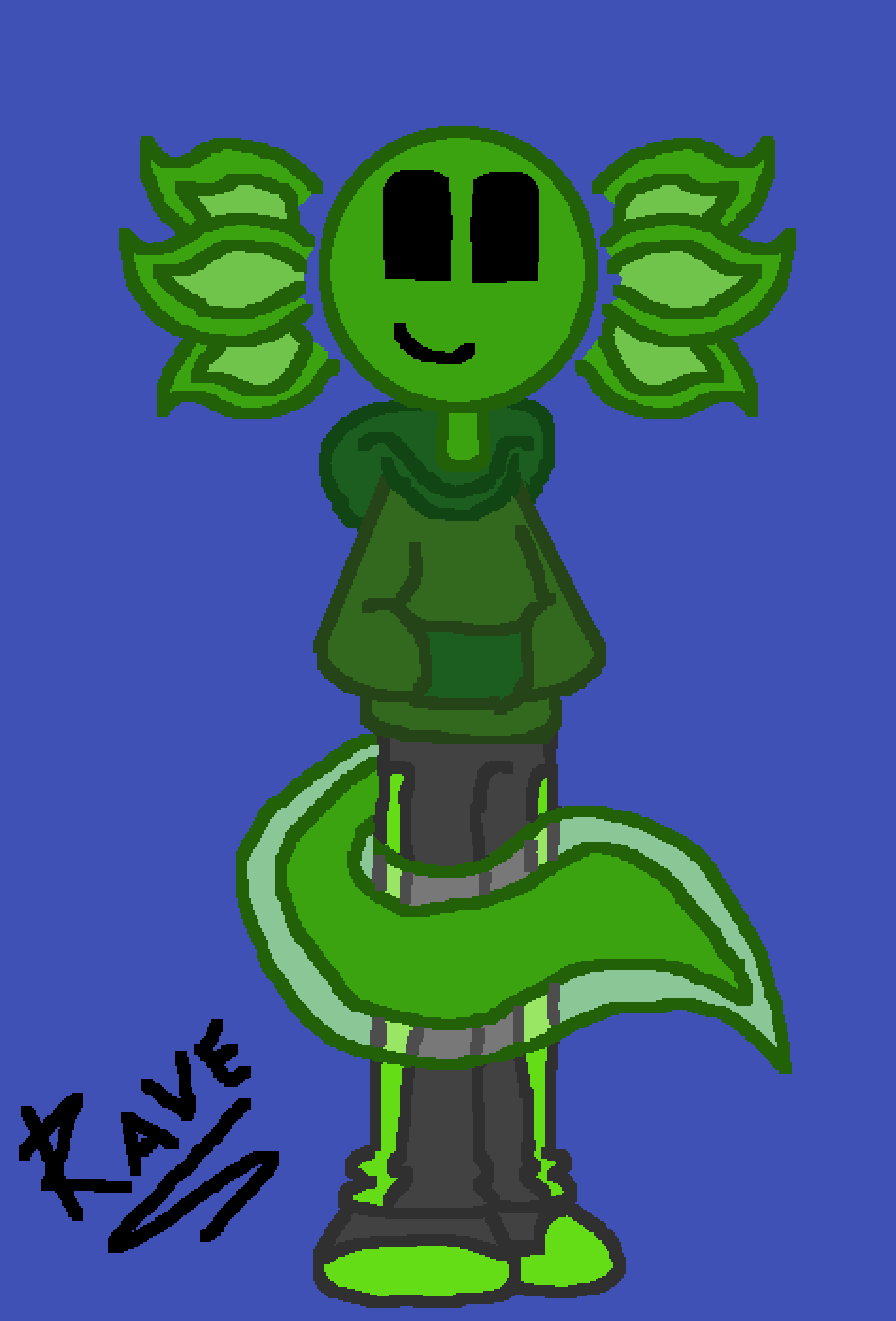 Pixilart - Rave the Axolotl OC by ThatOneFry