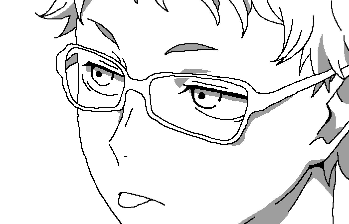 Pixilart - Tsukishima base by DinomiteNo1