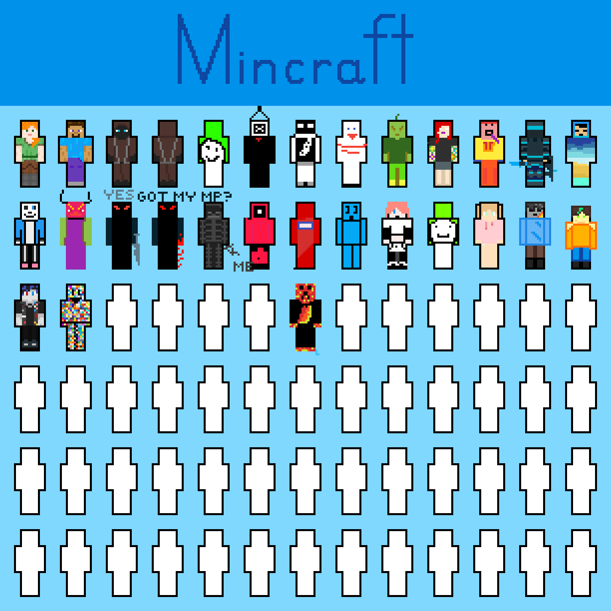Pixilart - Minecraft Players by Cool-kid-101