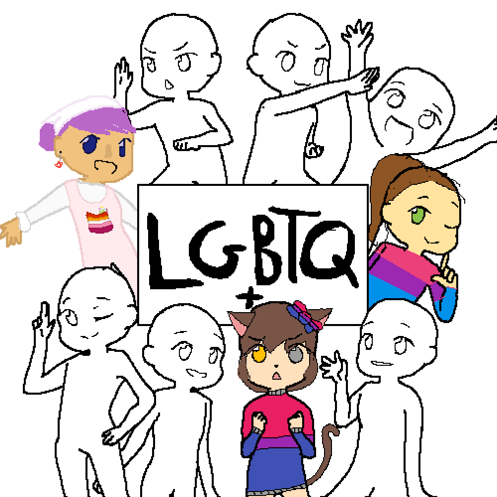 Editing LGBTQ - Free online pixel art drawing tool - Pixilart