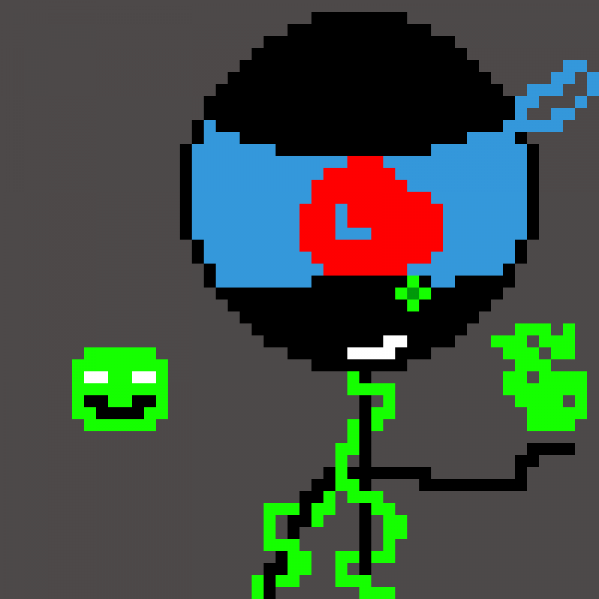 Pixilart - stick man green by RedScorpion