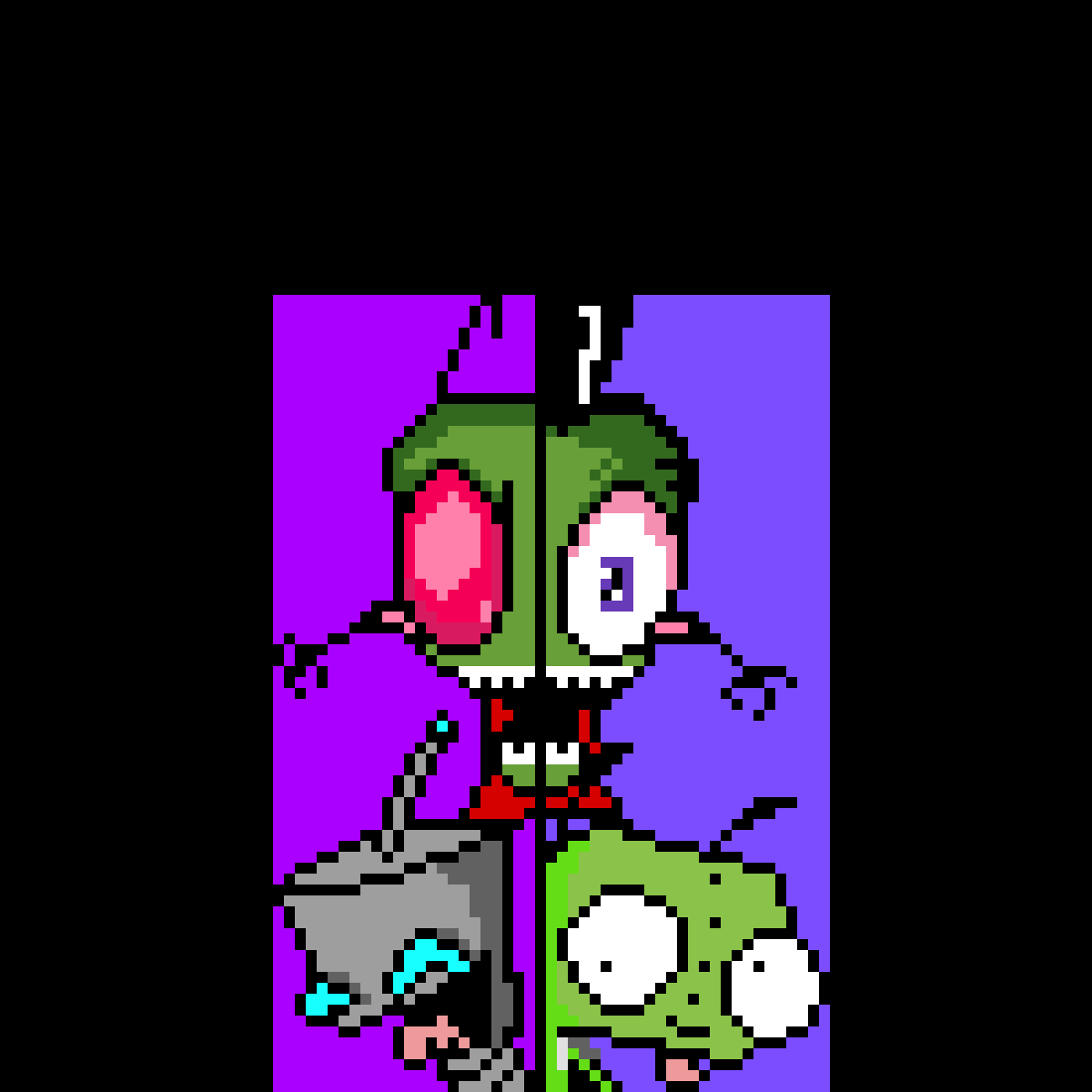 Editing invader zim and gur! - Free online pixel art drawing tool ...