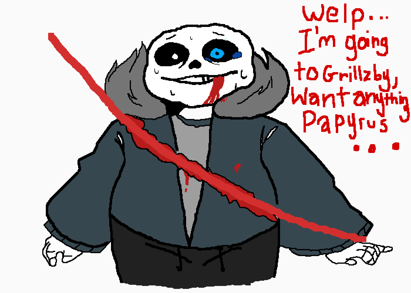 Pixilart - GoodBye Sans.. by ArtyKittyKat