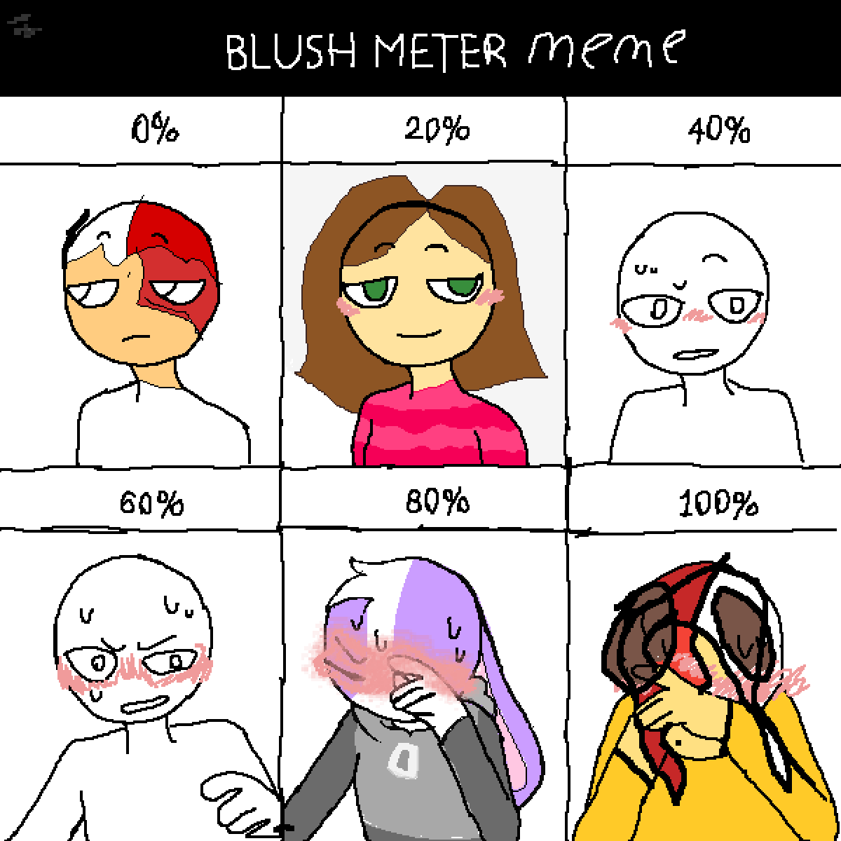 Editing blush meme - Free online pixel art drawing tool - Pixilart