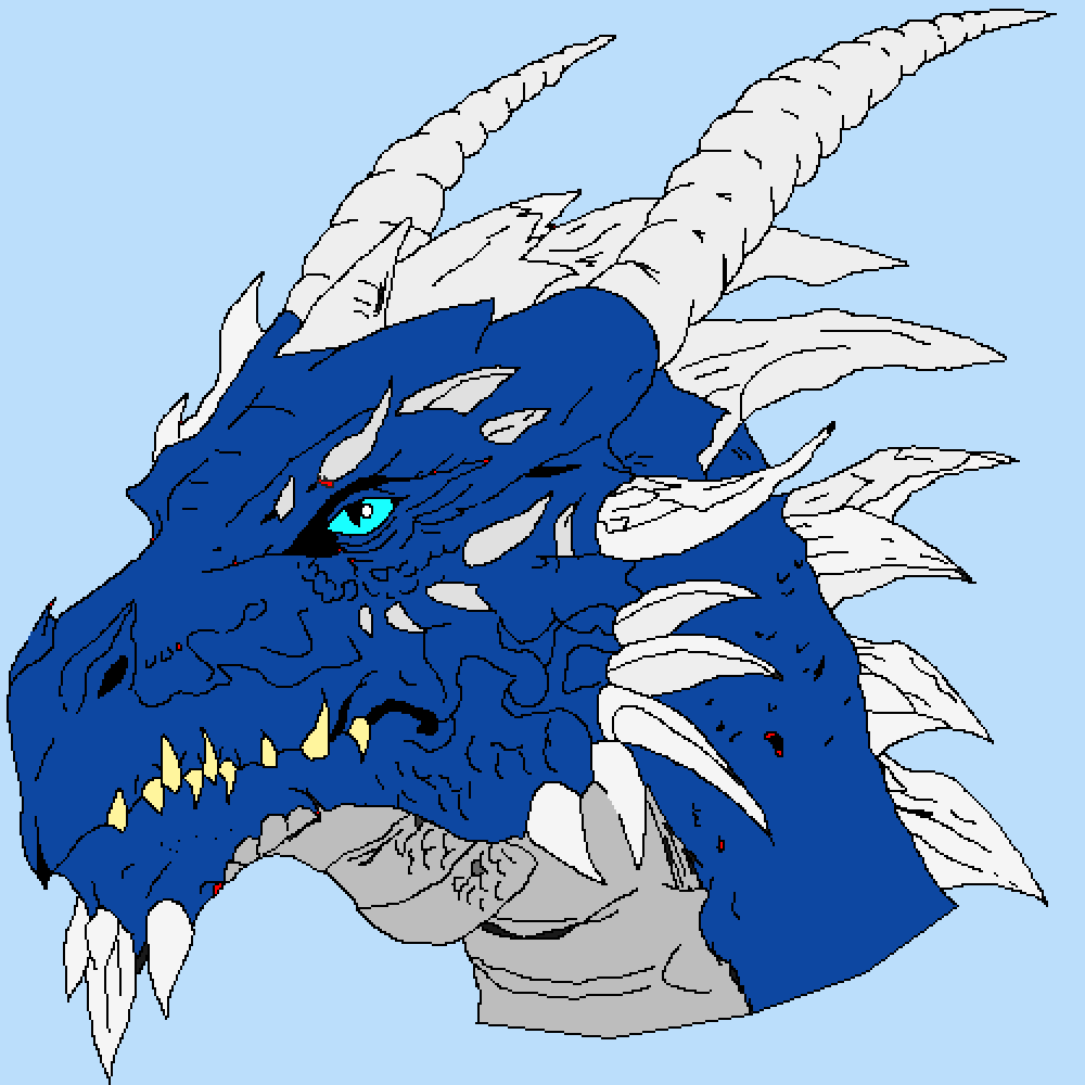 Editing blue dragon - Free online pixel art drawing tool - Pixilart
