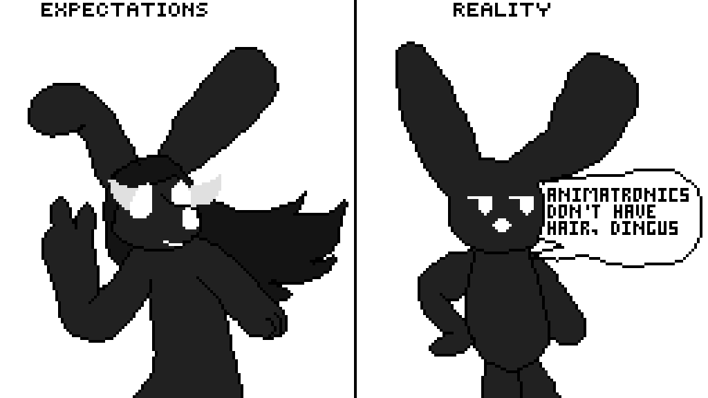 Pixilart - Animatronics don't have hair, dingus by theep