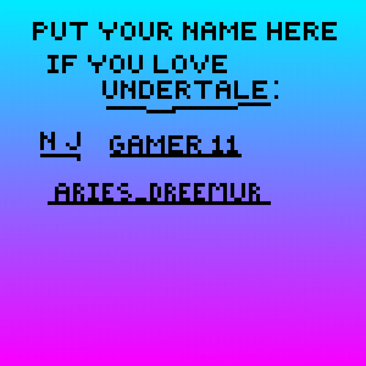 Editing Sign for Undertale - Free online pixel art drawing tool - Pixilart