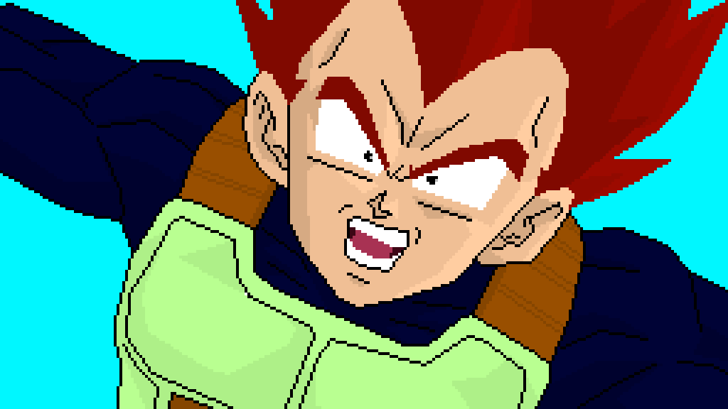 Pixilart - Bingo Vegeta (Original Colors) by WasabiFour