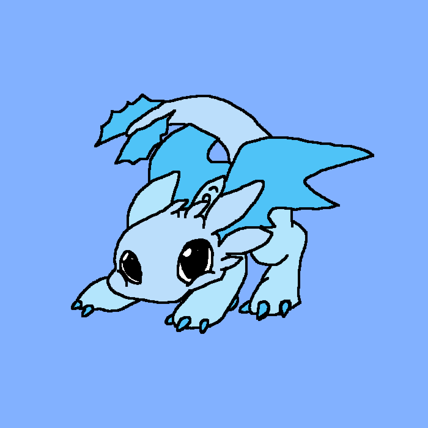 Pixilart - Ice Dragon by MochixPanda