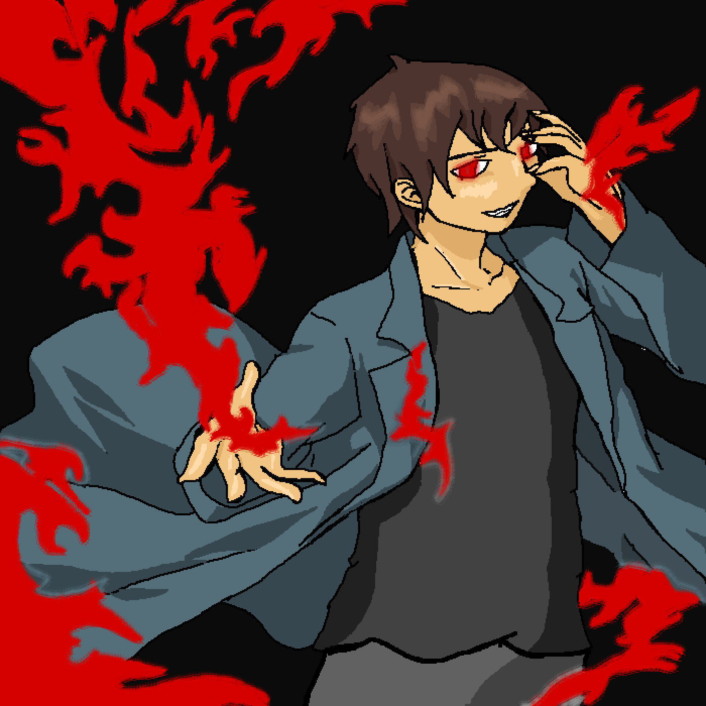 Pixilart - fire magic at it's finest by Neko-Loli