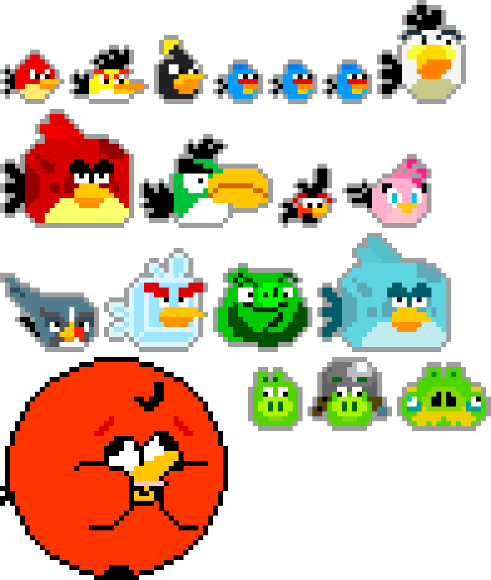 Pixilart - Angry Birds by Redbird007