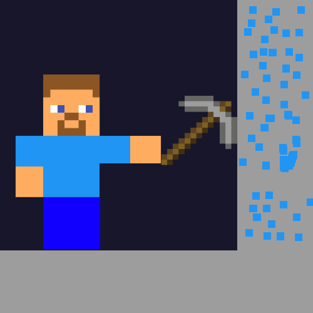 Pixilart - Steve Mining by camkachu