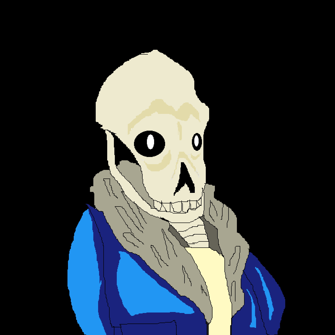 Pixilart - REAL SANS by Glitched-artist