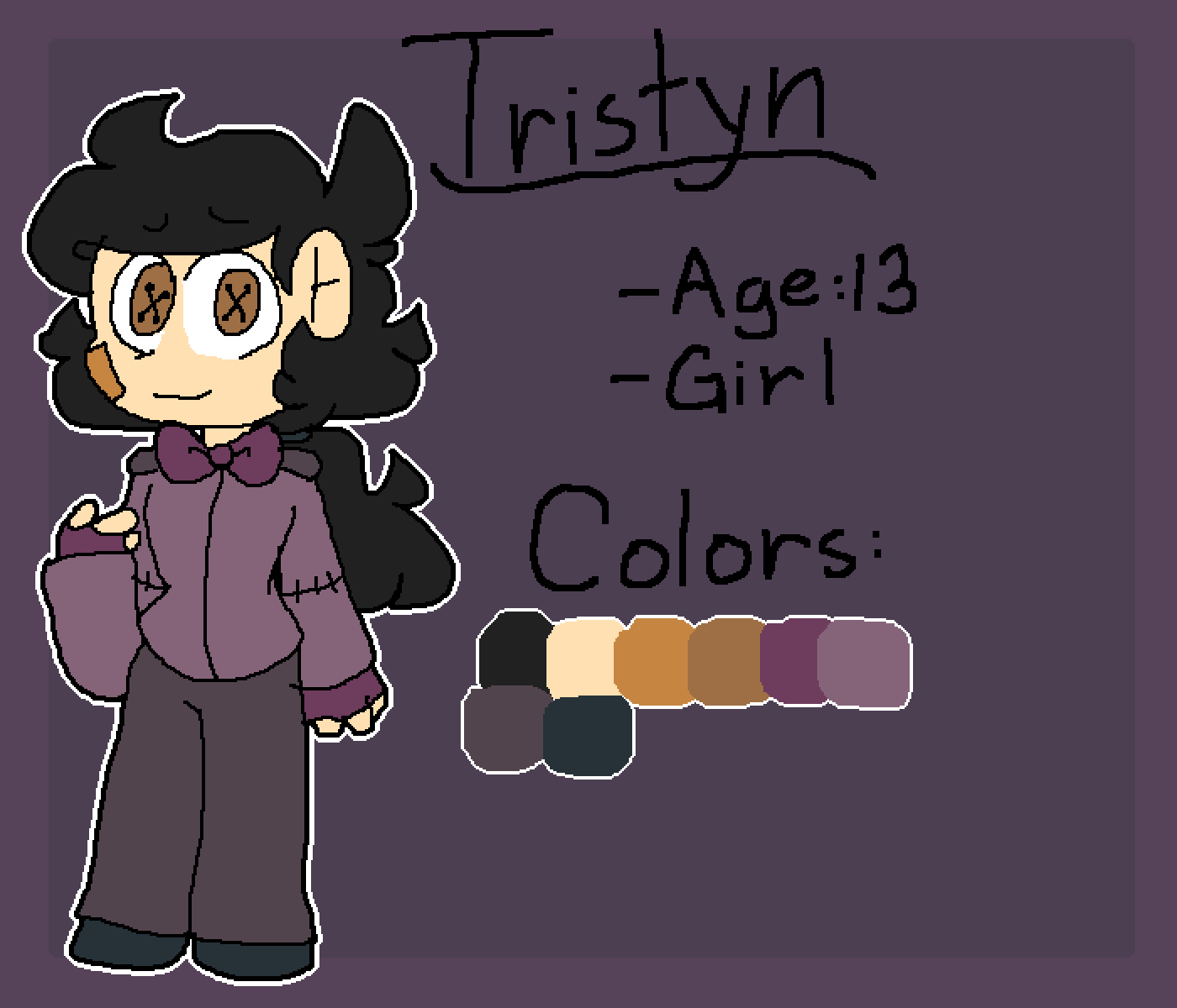 Pixilart - Tristyn ref sheet by Vessel