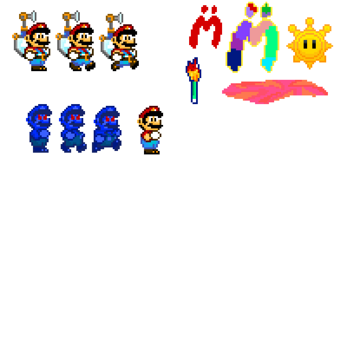 Pixilart - Mario Sunshine WIP by Makkusu