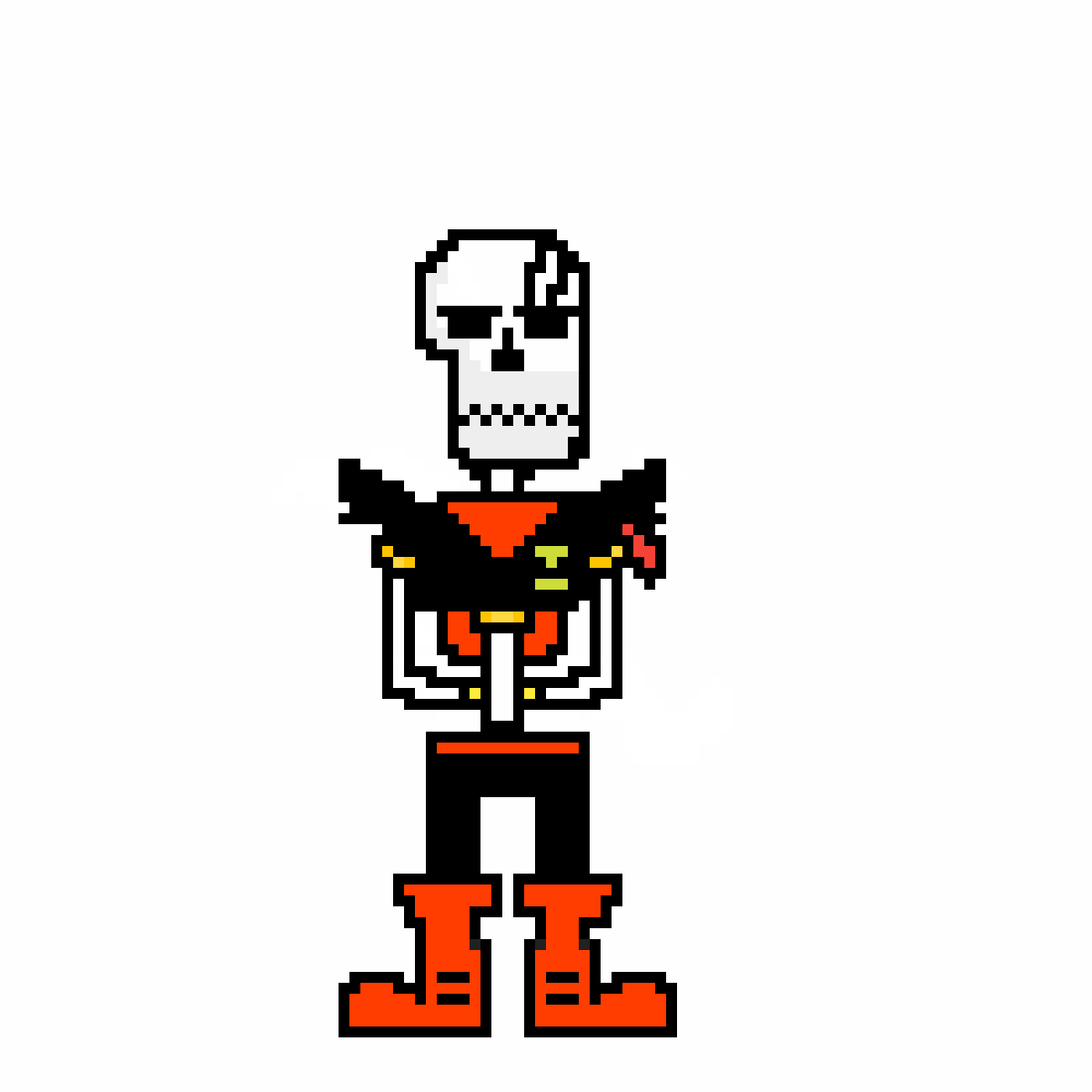Pixilart - Underfell Papyrus by ARandomSkeleton
