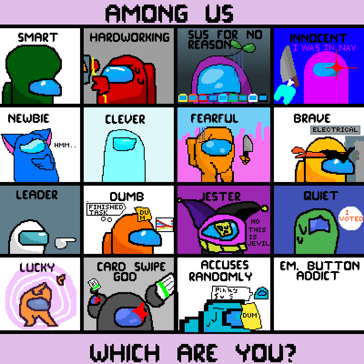 Edición Among us boi - Herramienta gratuita de dibujo en línea de pixel ...