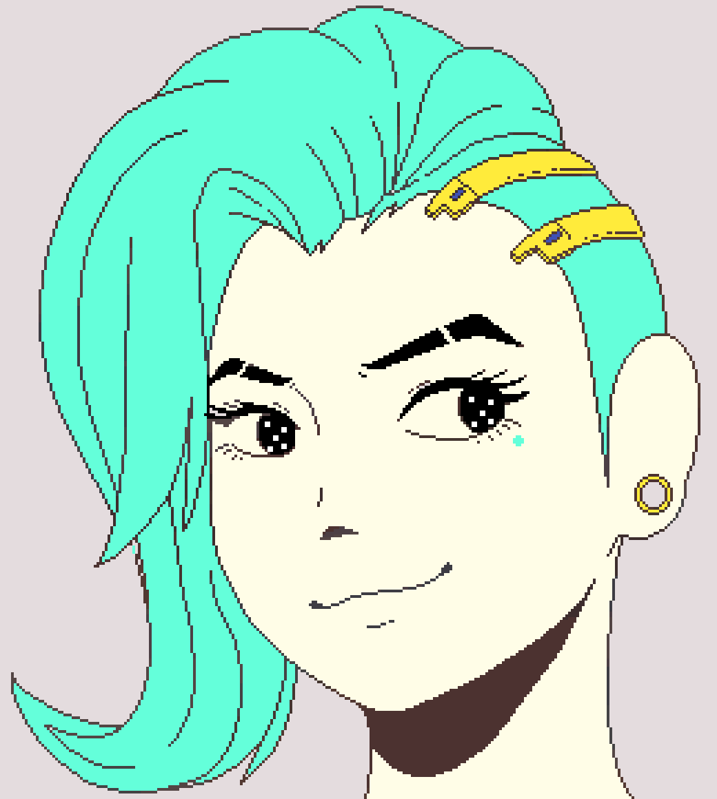 Editing cyan anime girl - Free online pixel art drawing tool - Pixilart
