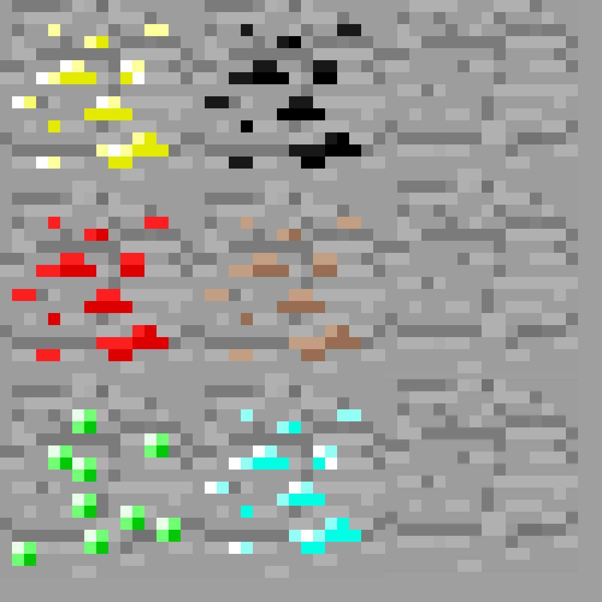 Pixilart - minecraft ores and stone by adityapandey