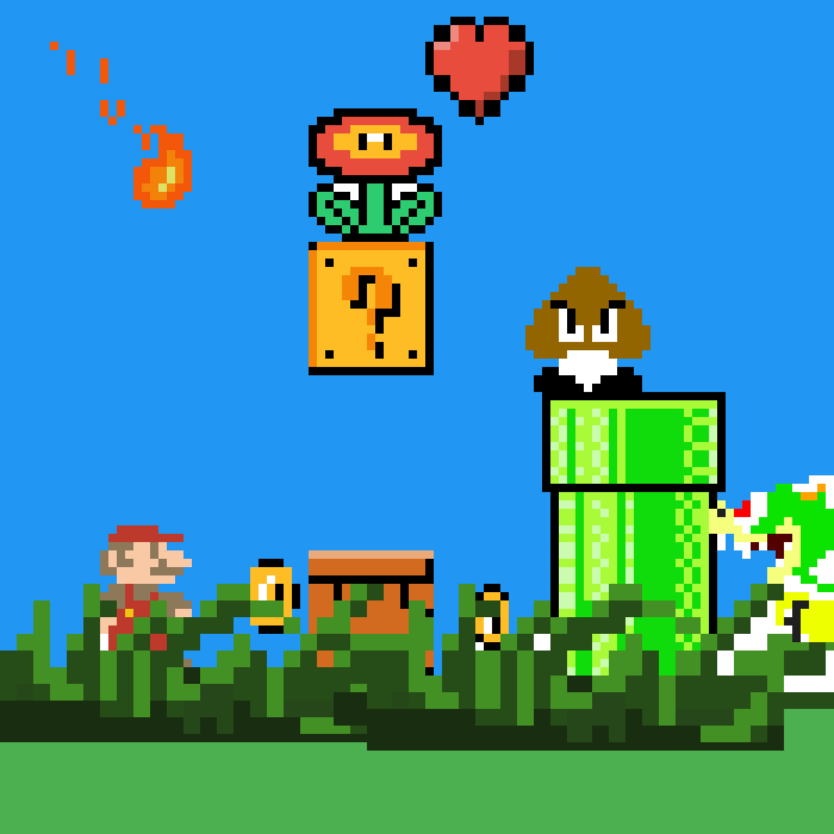 Editing mario run - Free online pixel art drawing tool - Pixilart