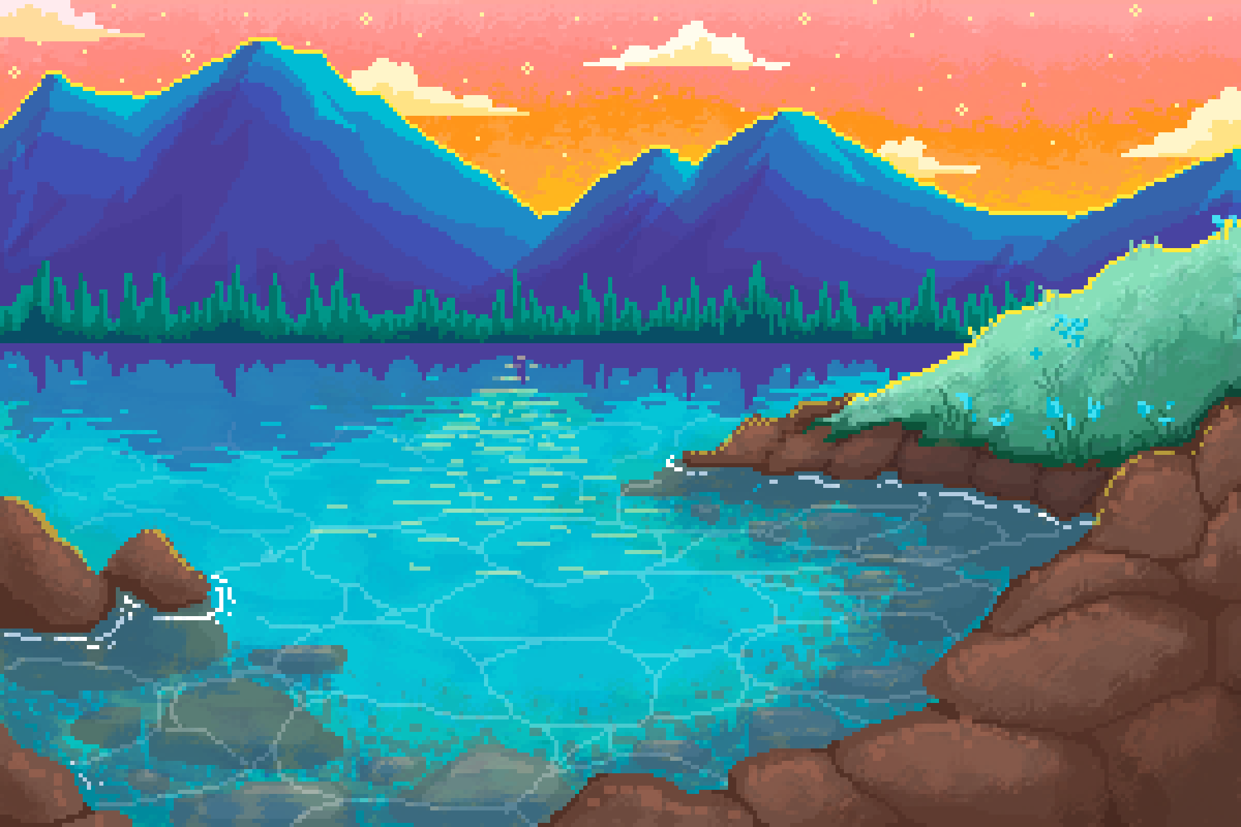 Pixilart - Lake by SephtisThan