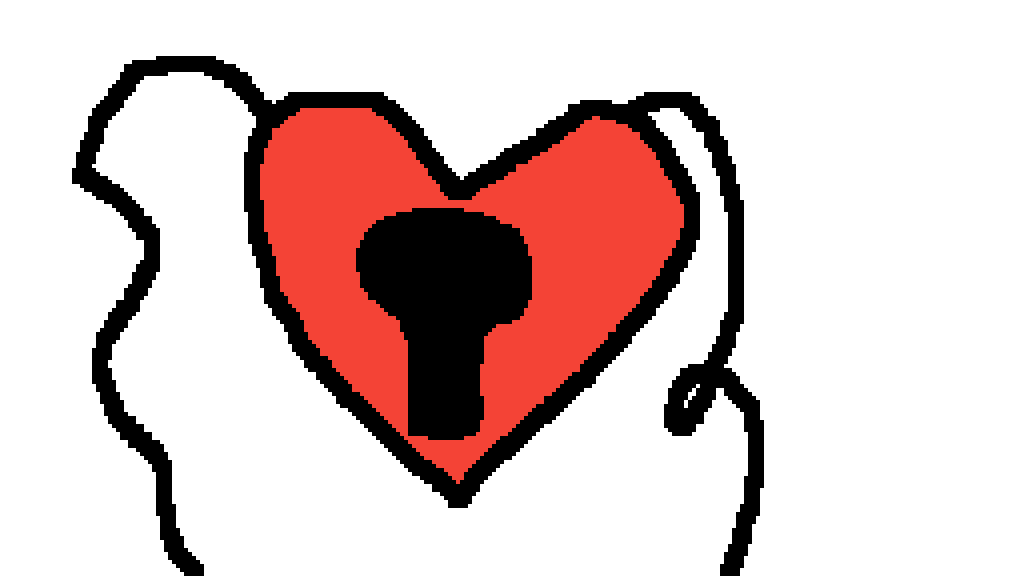 Pixilart - Frisk's Heart Locket, From Undertale by Monarchy