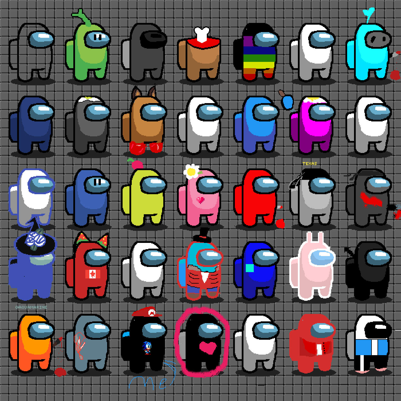 Edición Among us sans pt 2 - Herramienta gratuita de dibujo en línea de ...