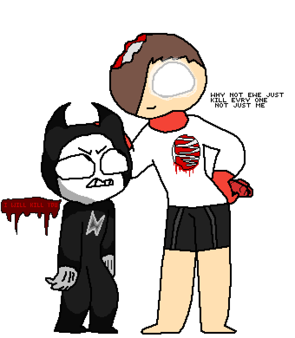 Editing goretale me and bendy - Free online pixel art drawing tool ...