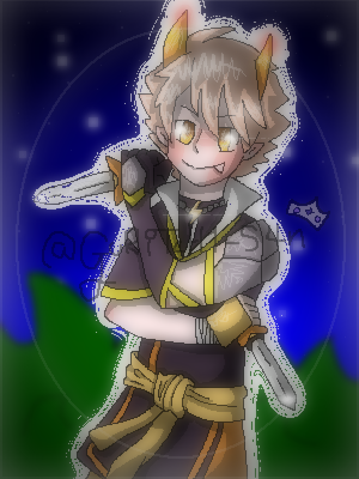 Pixilart - 🔪 ~MID // Demon Noi~ 🧡 by oV0IDPrince