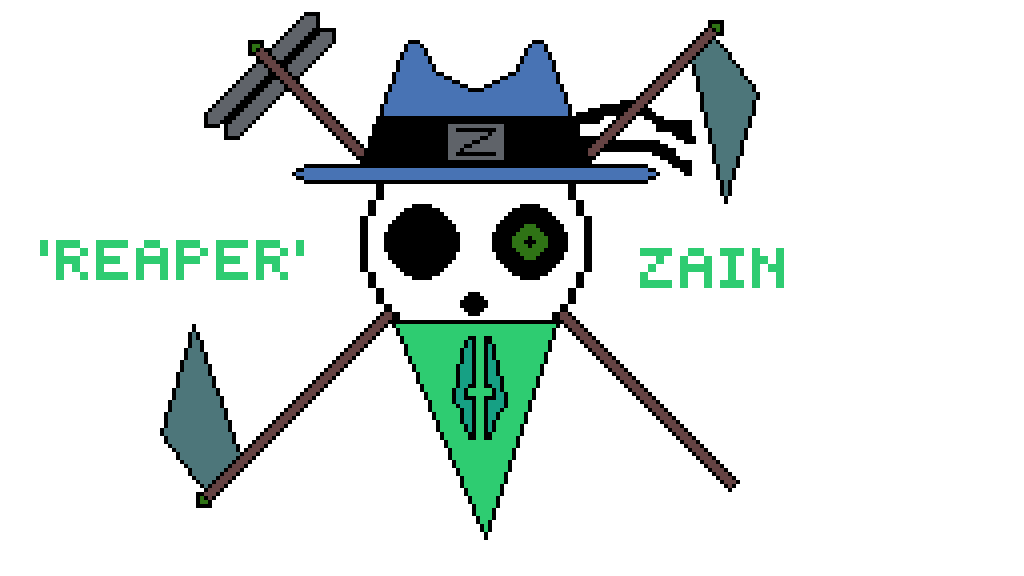 Pixilart - 'Reaper' Zain Jolly Roger by ThePainZain