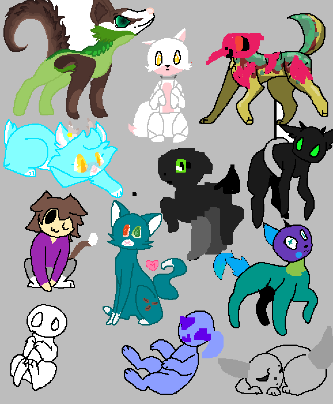 Editing animals! - Free online pixel art drawing tool - Pixilart