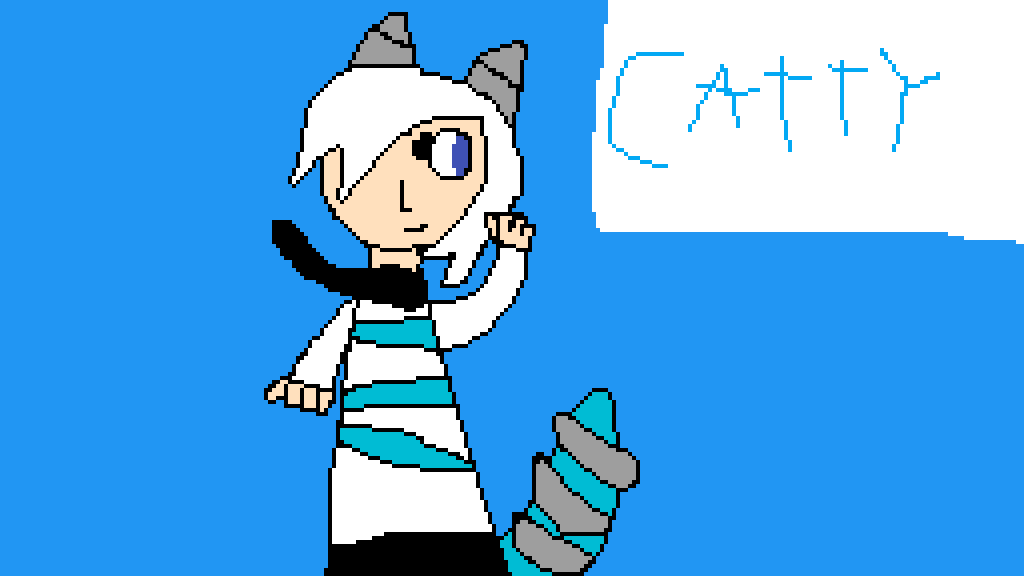 Pixilart - Catty! (request) by Gengar-pixel-2