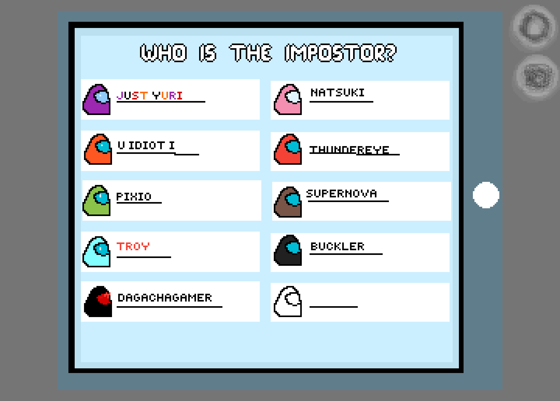 Editing Among Us y all lose - Free online pixel art drawing tool - Pixilart