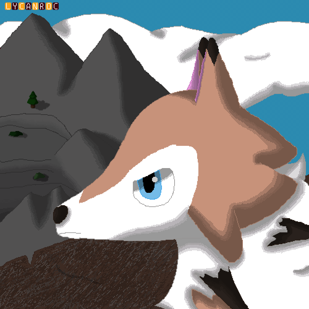 Pixilart - Lycanroc by BlueFox192