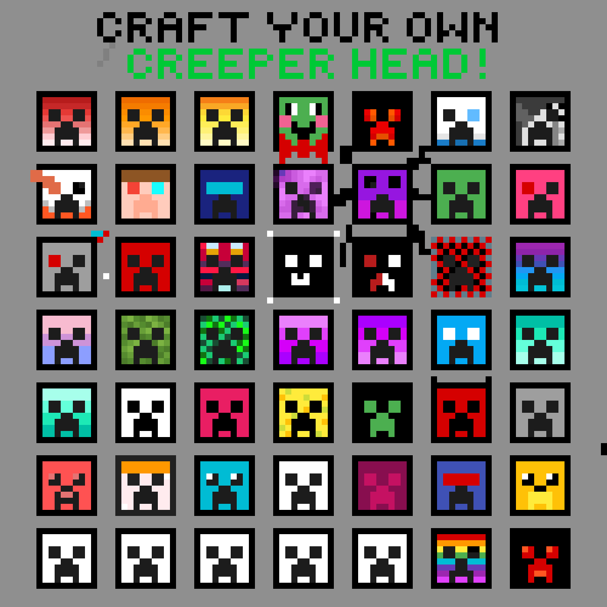 Minecraft Pixel Art Creeper