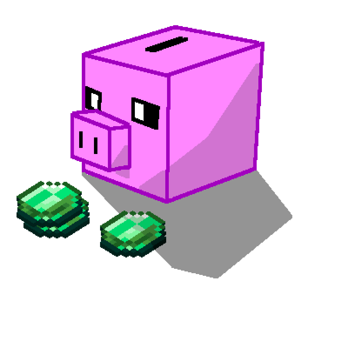 Pixilart - Minecraft Piggy Bank by SlimyAnimation