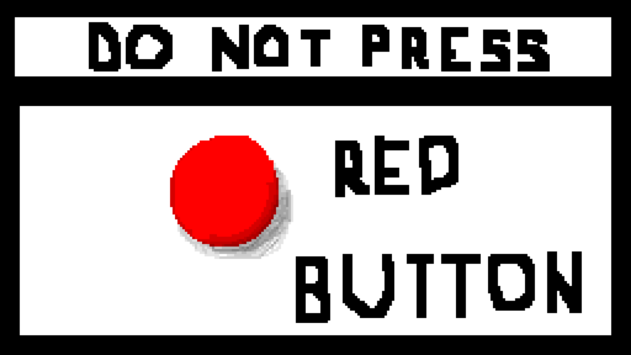 Pixilart - RED BUTTON by IamNoobSaibot