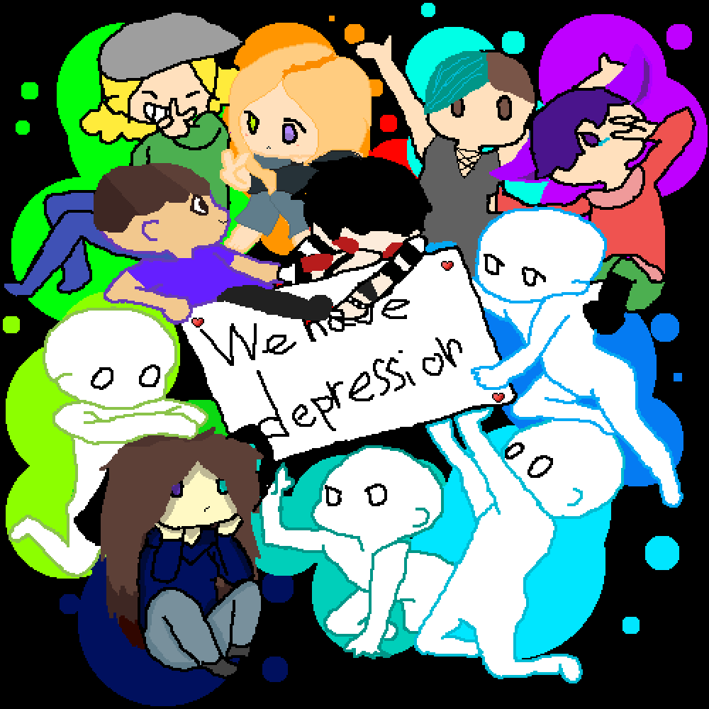 Editing We r depressed - Free online pixel art drawing tool - Pixilart