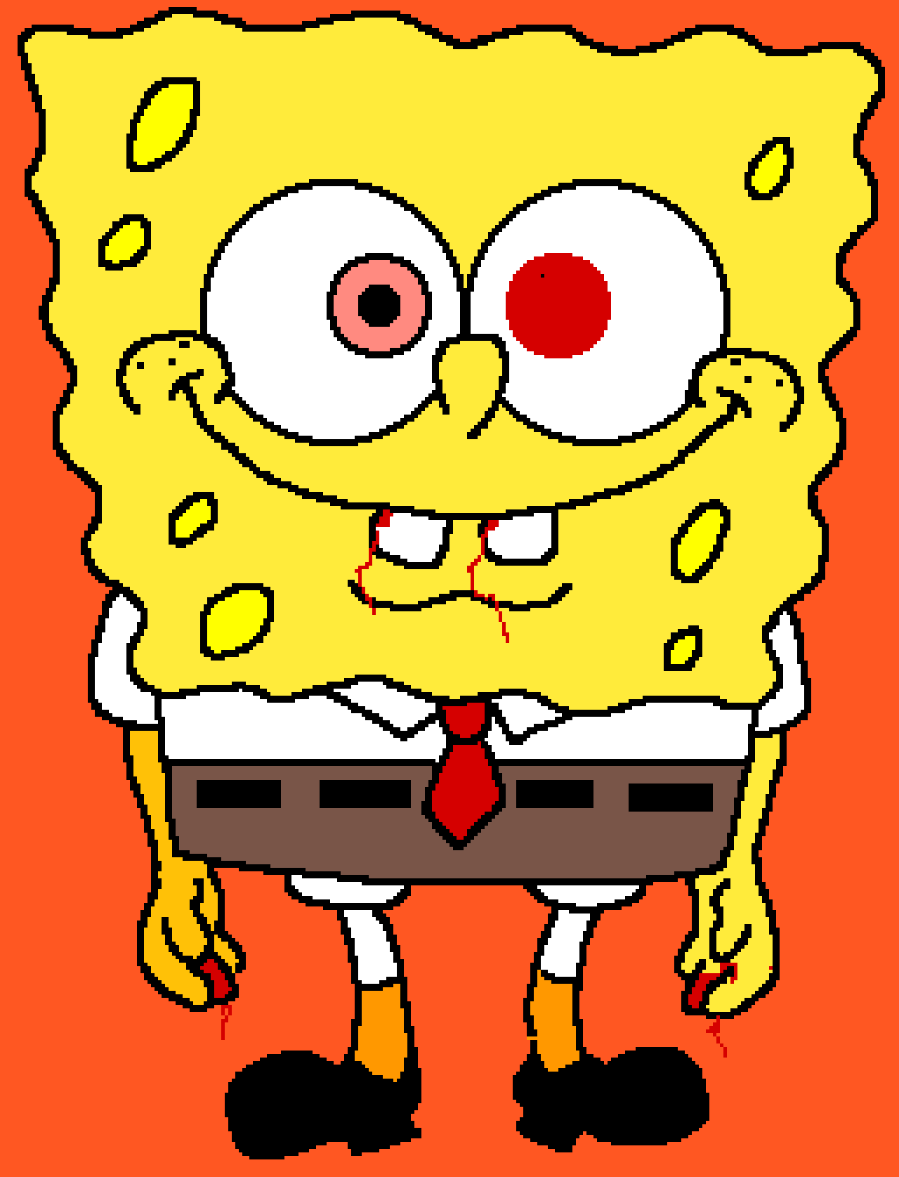 Pixilart - creepy cyborg spongebob by captainprice141