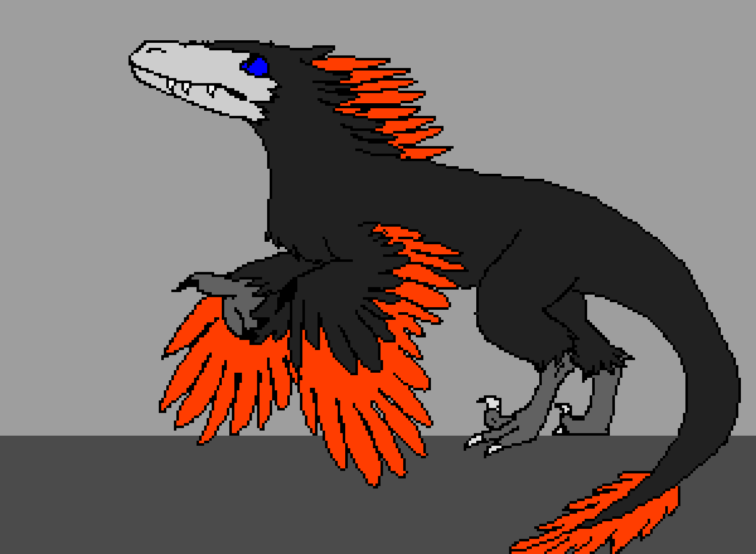 Pixilart - lava raptor by Landocarizian