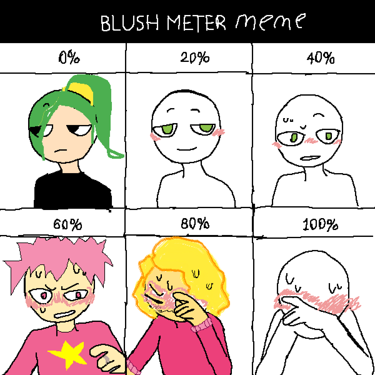 Pixilart - Blush meter meme by IsabellaGacha12