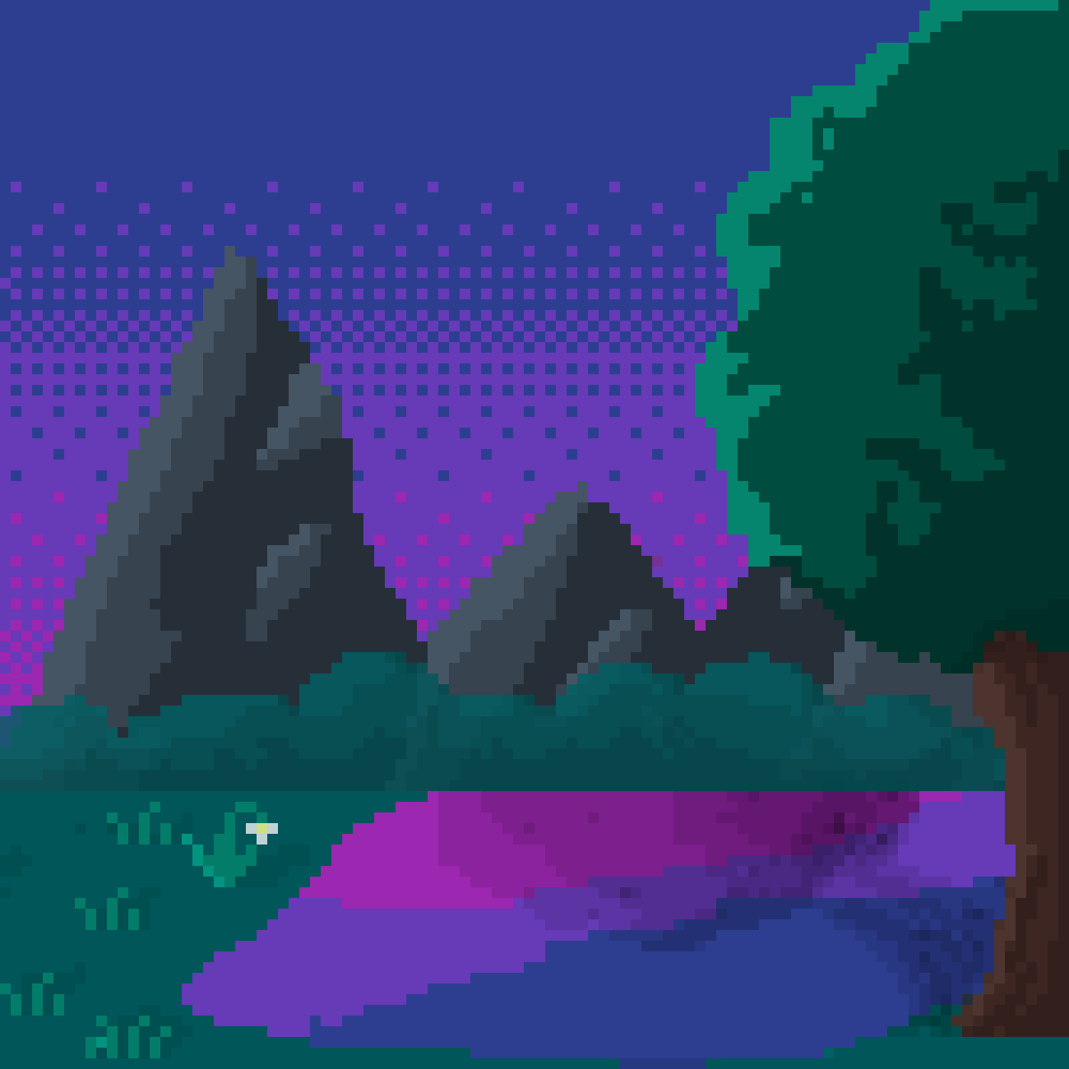 Pixilart - Purple Sunset by CosmicBubble