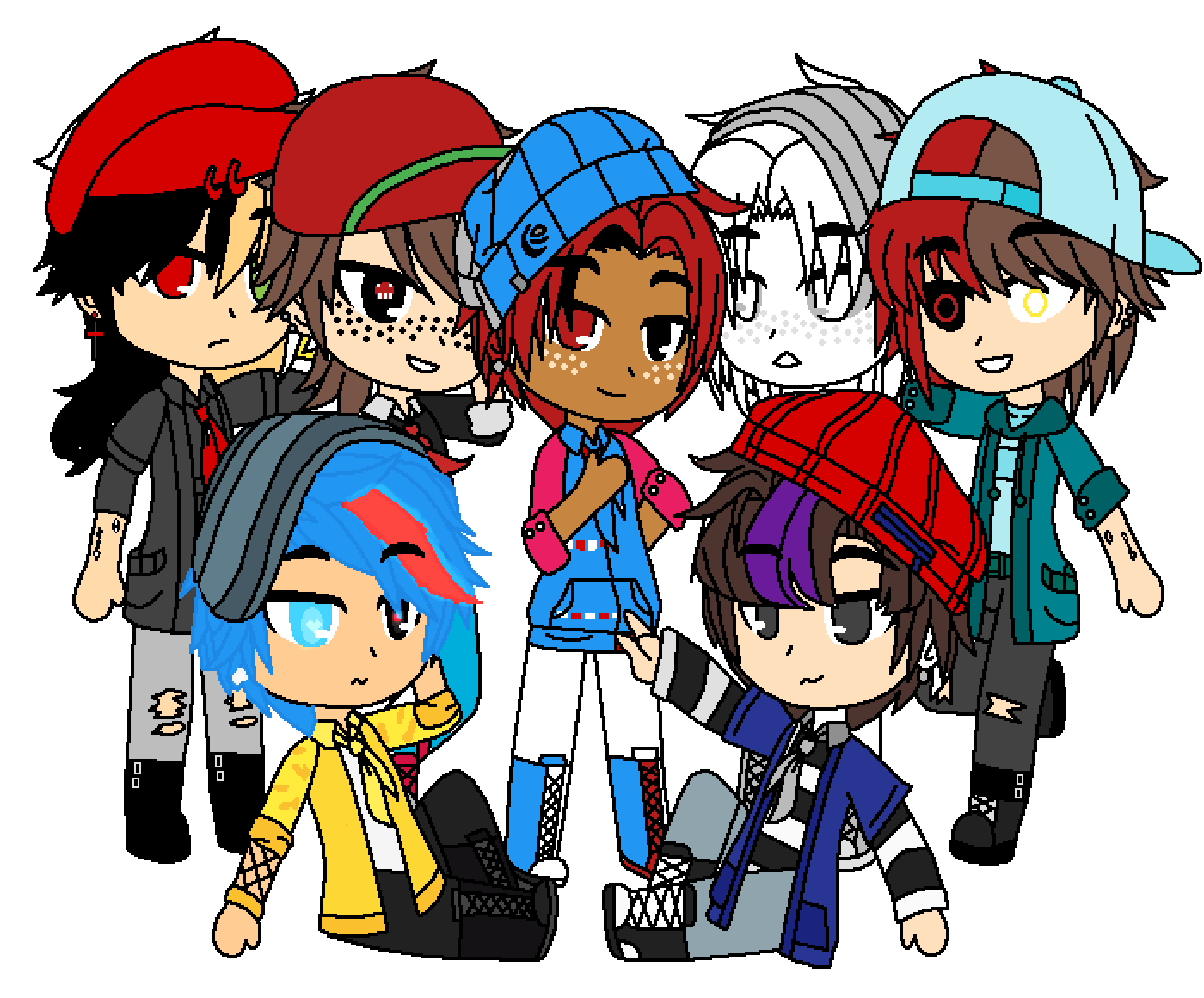 Anime Boy Group Bases Draw Anime Boys Based On Kpop Boy Band By