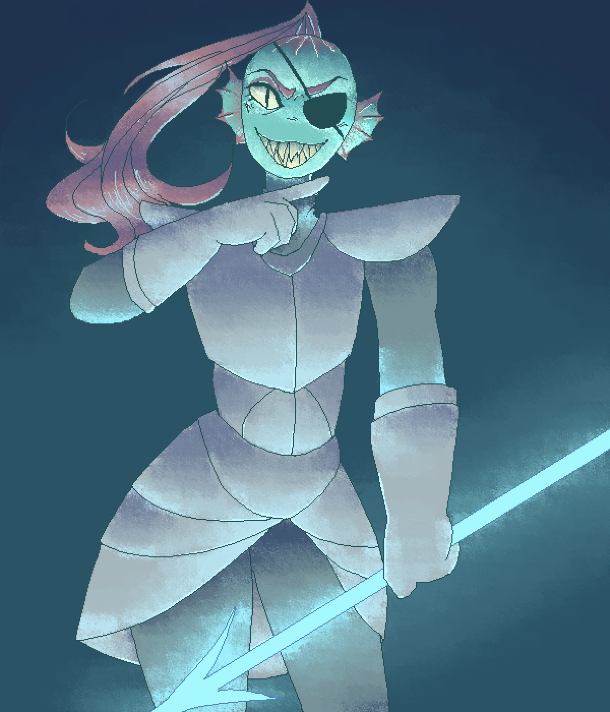 Pixilart - Undyne by Awkward